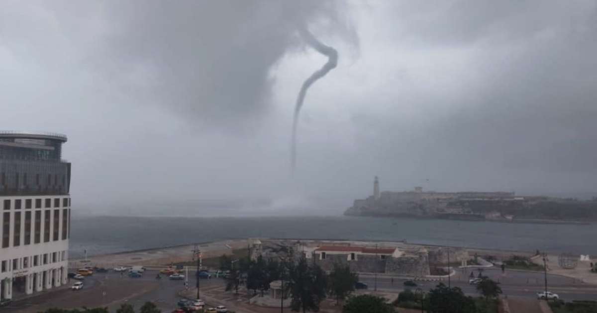 Impresionante tromba marina acompañó la llegada del primer frente frío en La Habana - Cuballama ...