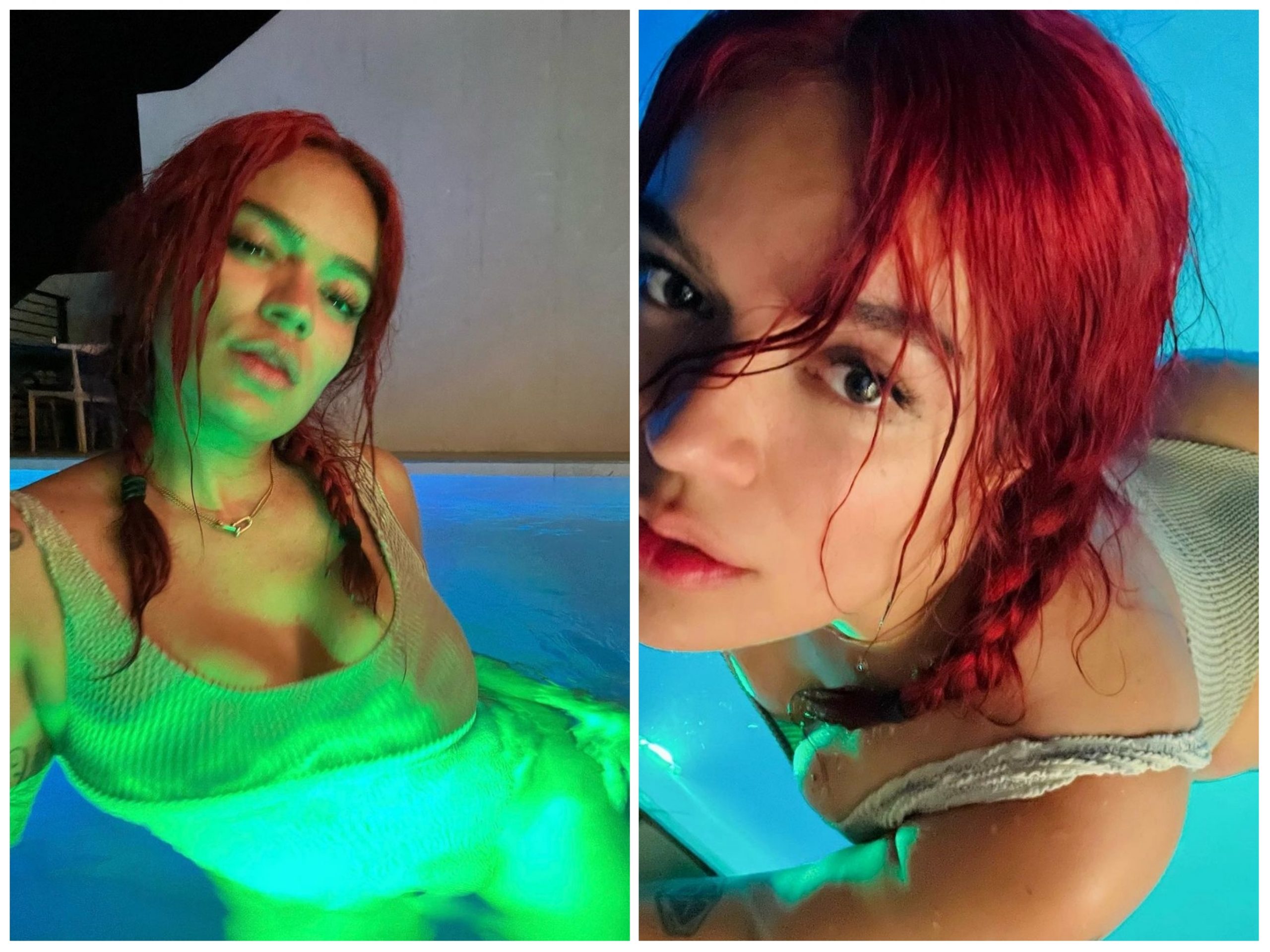 Karol G se compara con La Sirenita en su foto más sensual dentro de una piscina - Cuballama Noticias