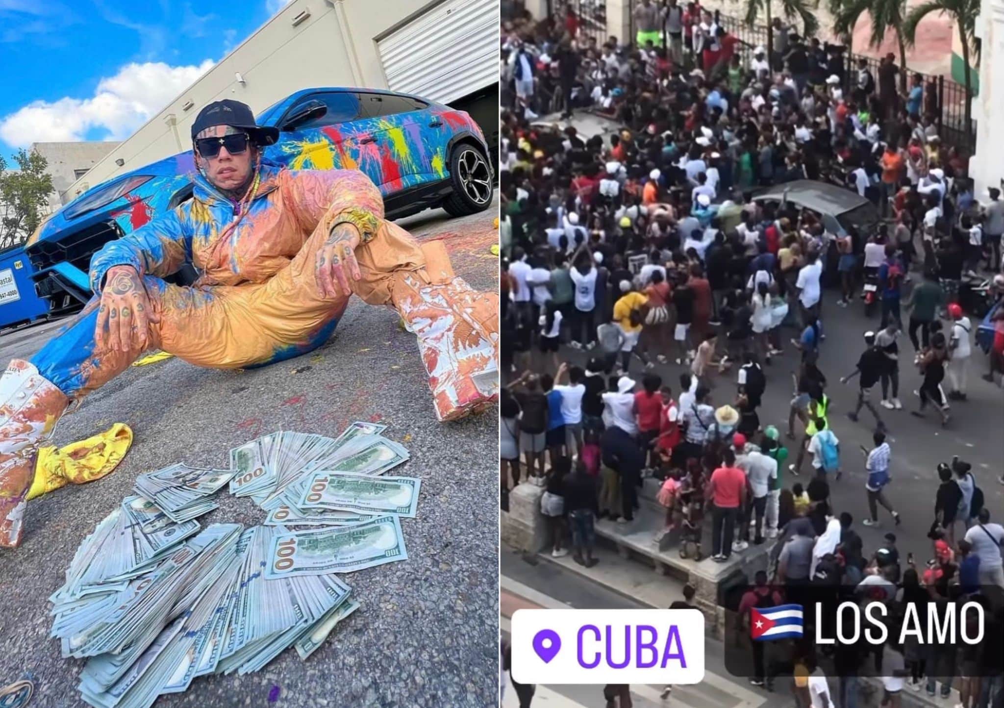 Rapero Tekashi 6ix9ine lanza dólares desde un hotel en La Habana y ...