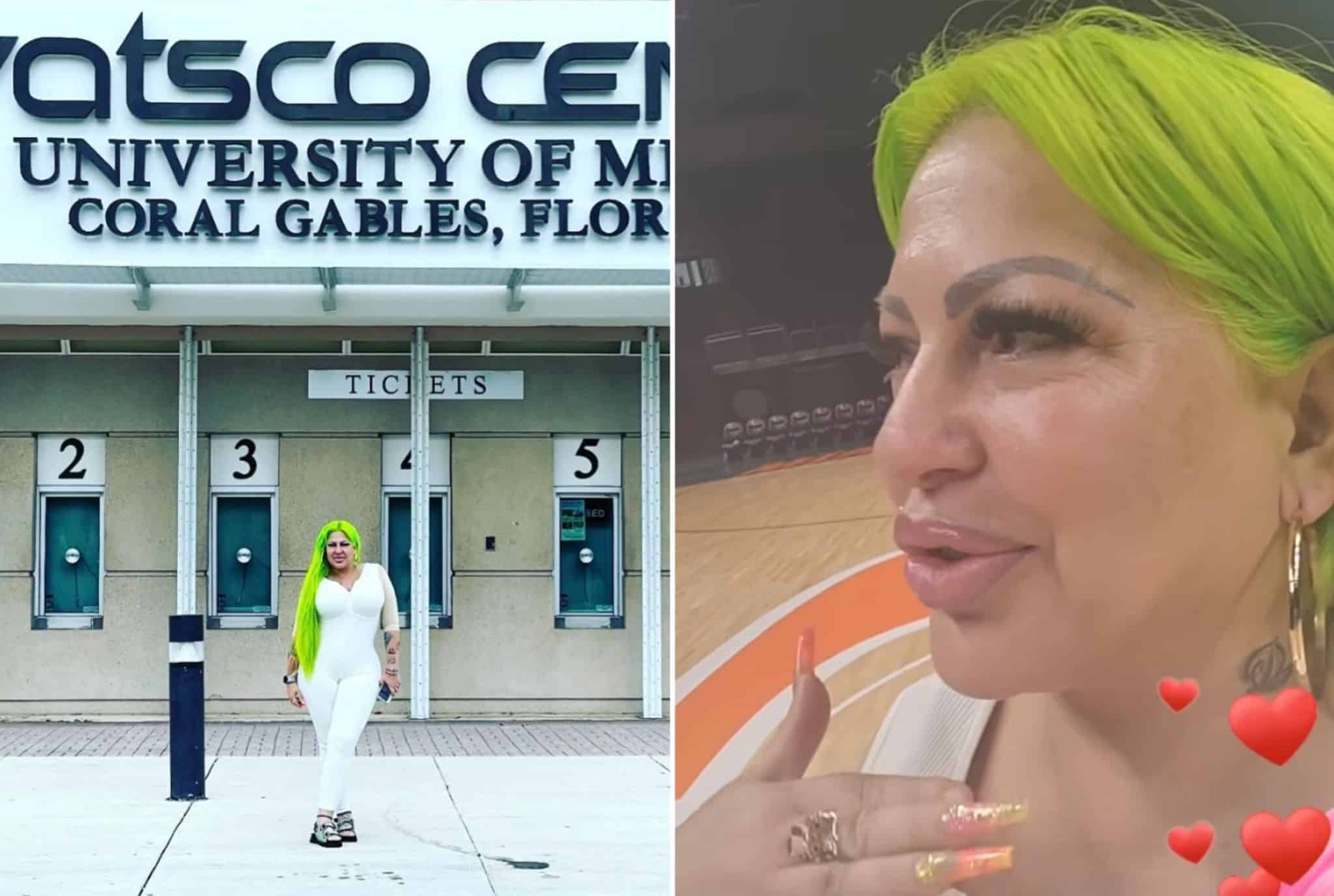 La Diosa al borde de las lágrimas en su primera visita al Watsco Center ...