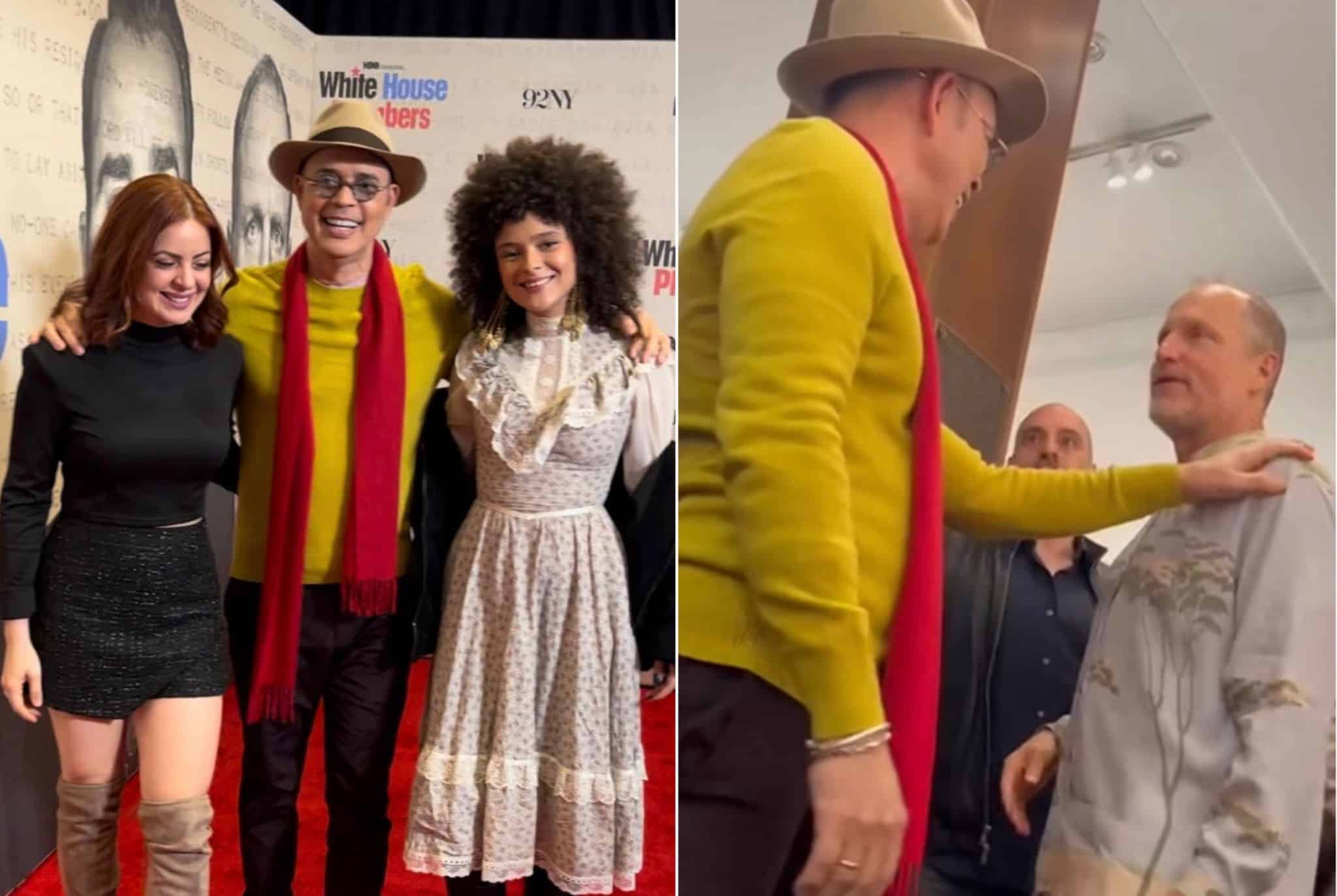 Alexis Valdés feliz con Woody Harrelson en la premier de “White House ...