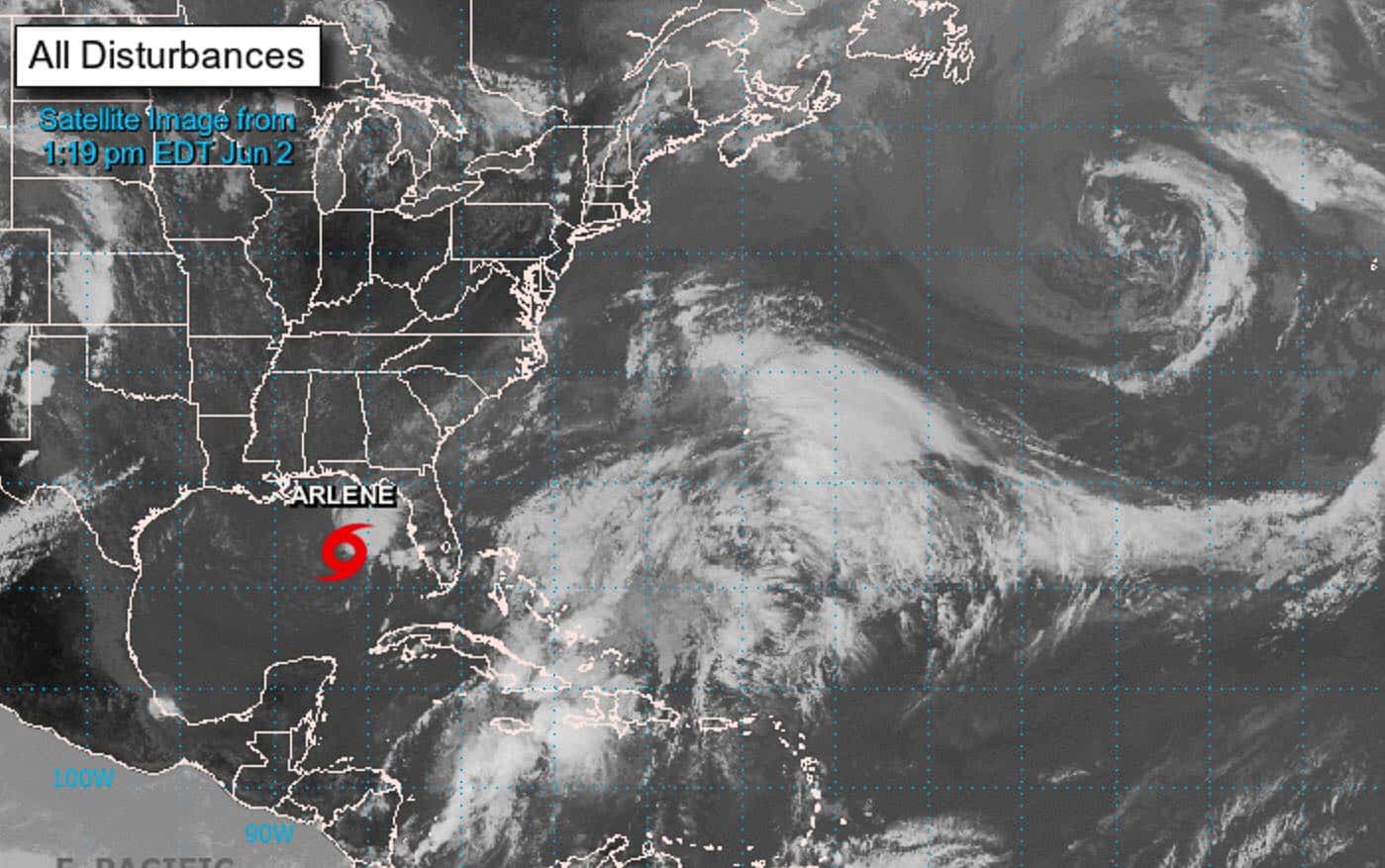 Se forma la tormenta tropical Arlene, primera de la actual temporada ciclónica - Cuballama Noticias