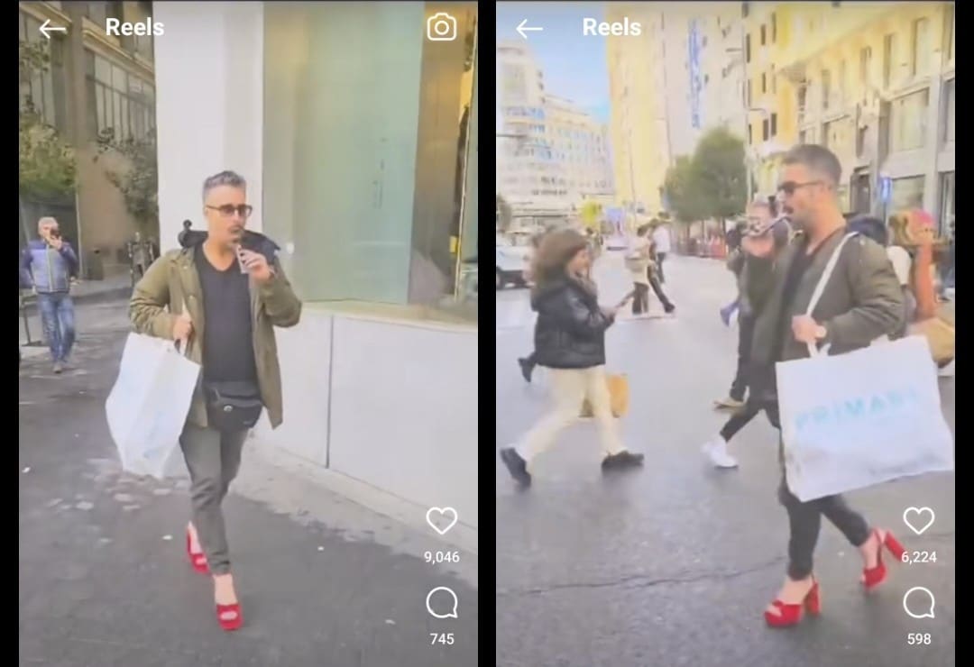 Actor Ray Cruz se pasea en tacones por Madrid - Cuballama Noticias