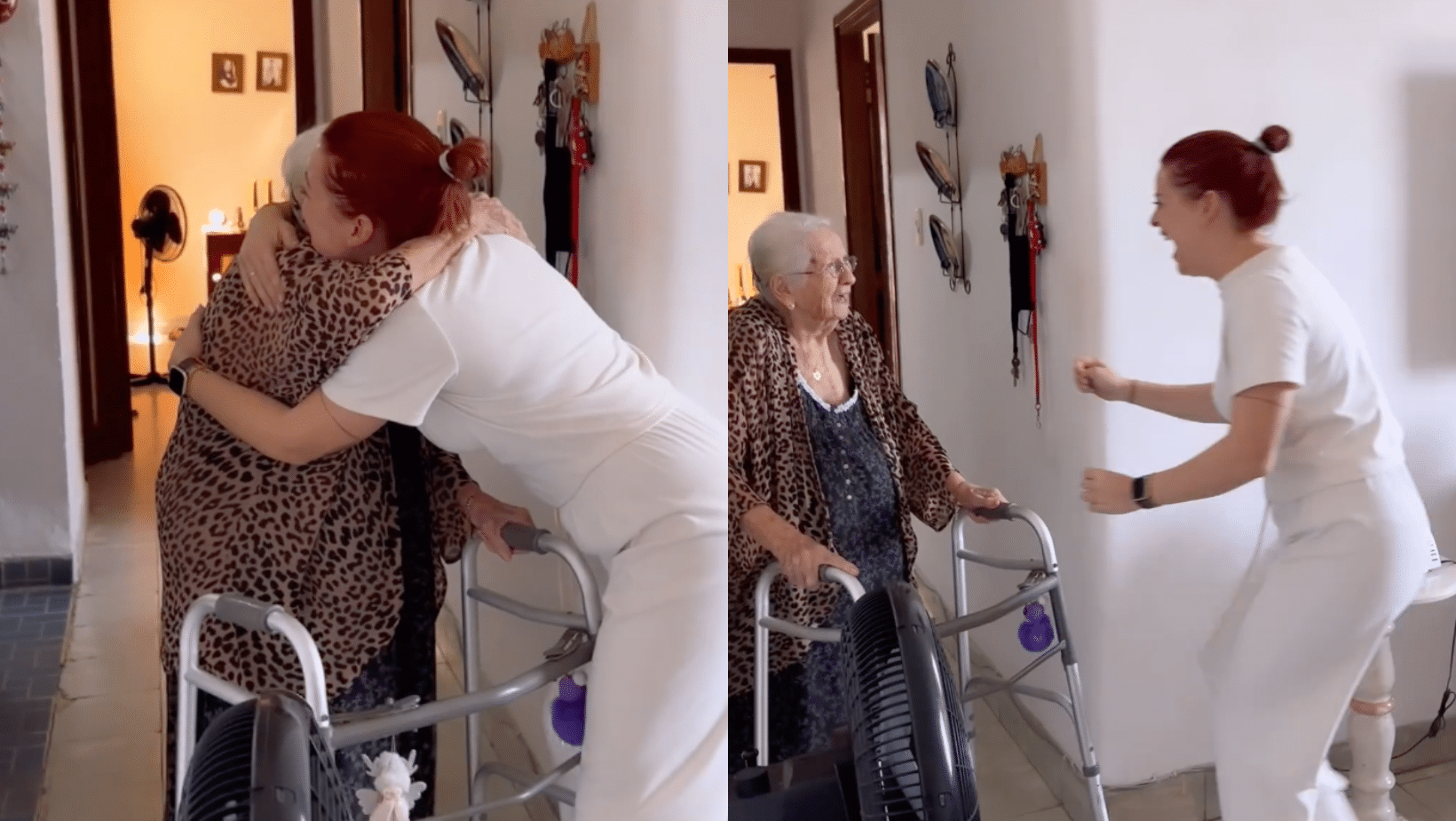 Claudia Valdés viaja a Cuba y sorprende a su abuelita - Cuballama Noticias