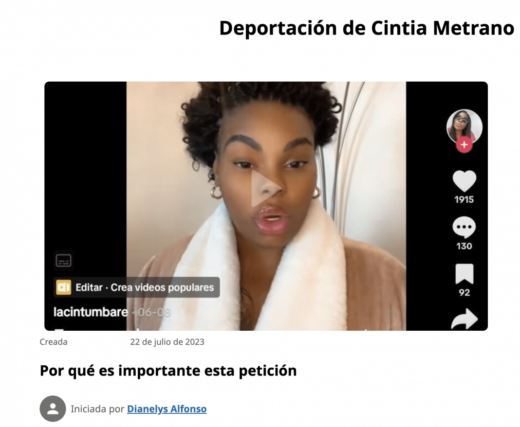 Influencer cubana La Cintumbare, bajo custodia de ICE, se enfrenta a ...