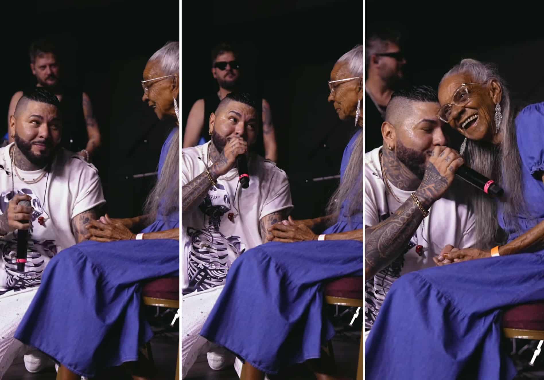 En pleno concierto, El Chacal le canta a una abuela cubana que cumplió ...